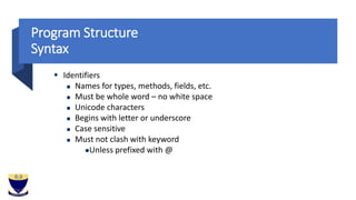 Introduction to c sharp | PPTX