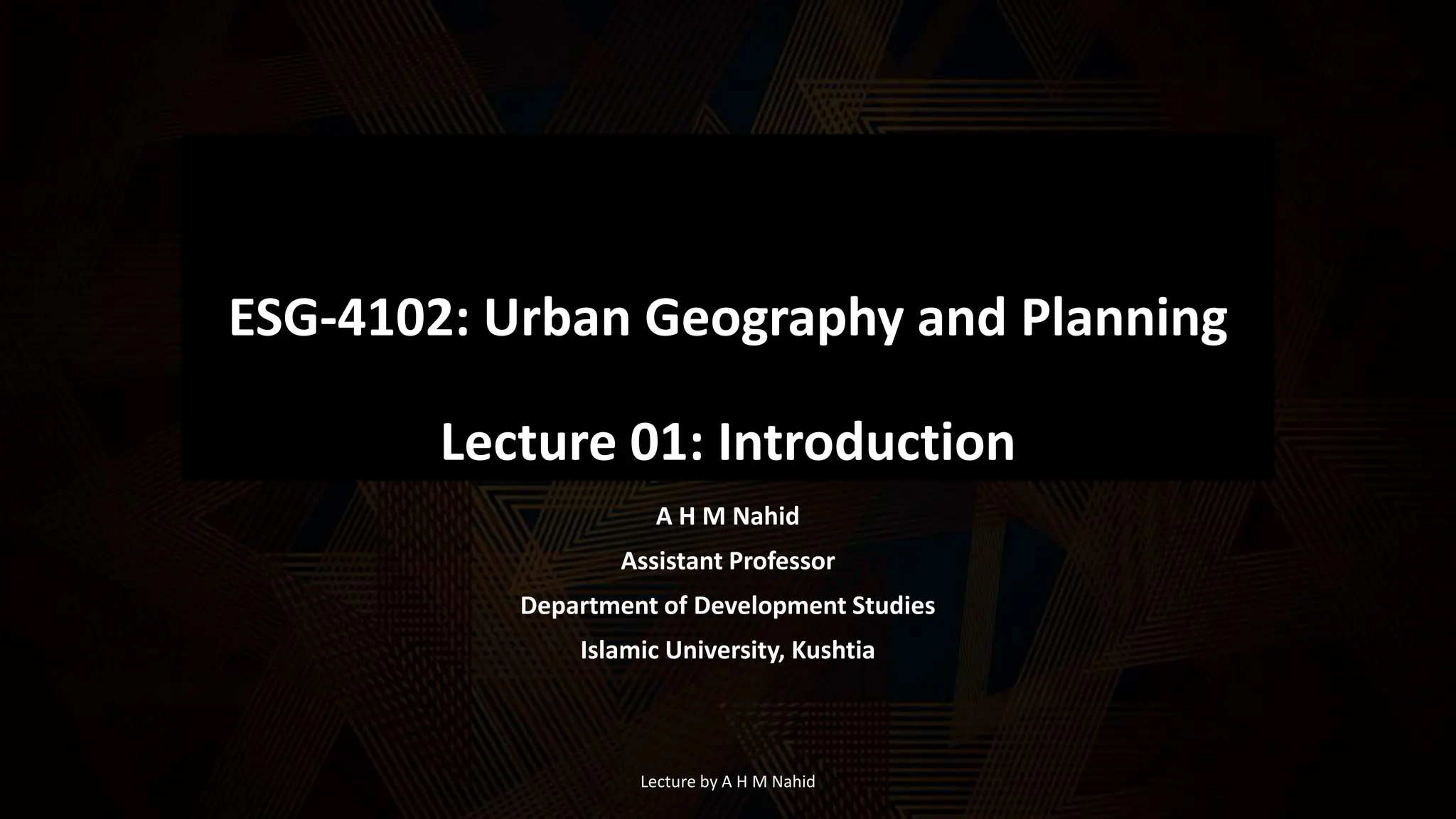 urban geography is the subdisciple of geography | PPTX