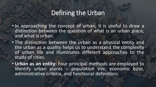 urban geography is the subdisciple of geography | PPTX