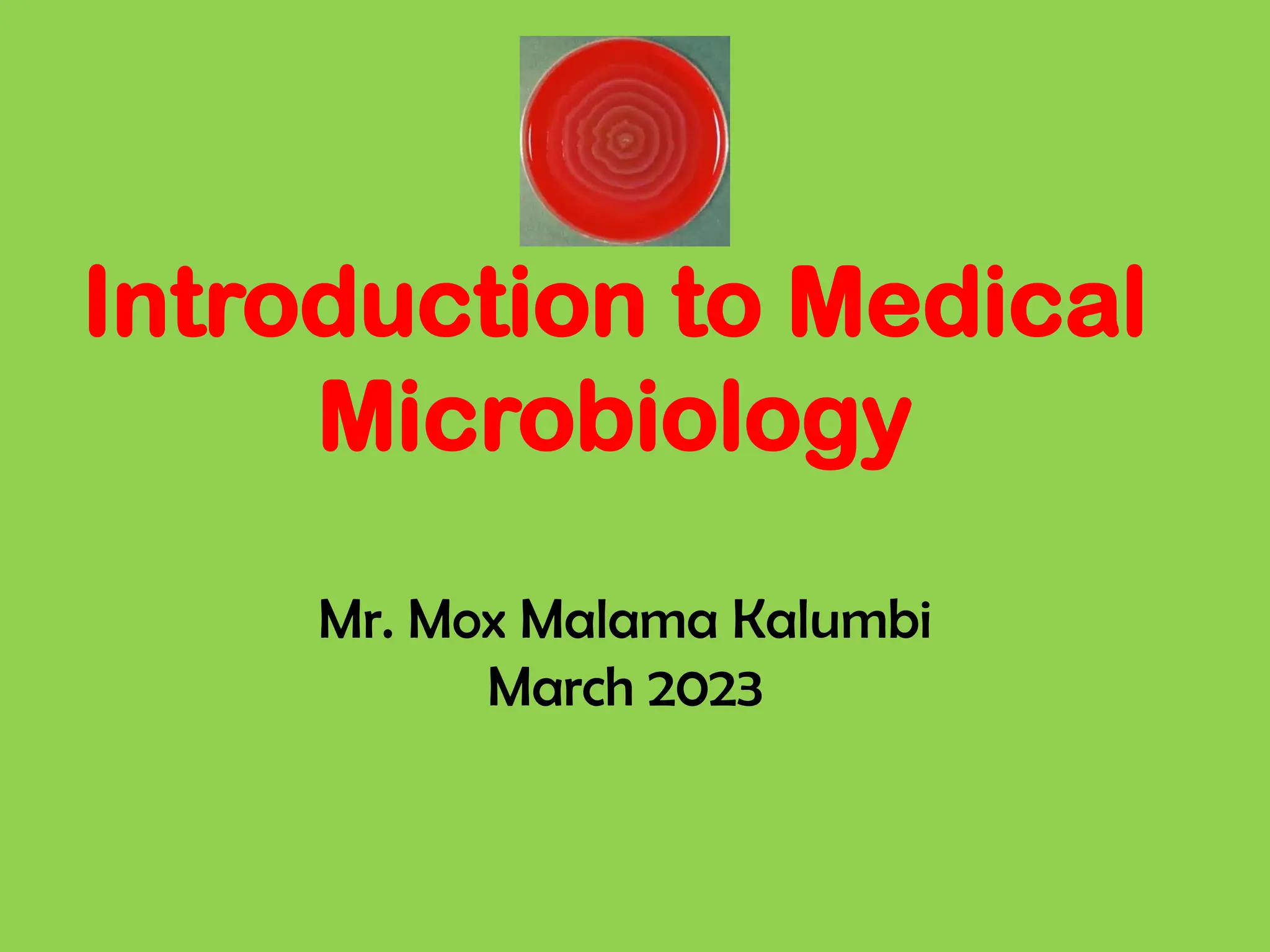 Lecture 1. Introduction to Medical Microbiology.pdf | Biological Sciences | Science