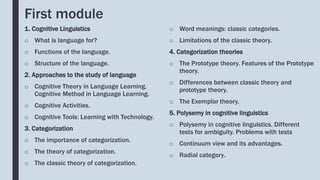 Communicative-discursive models and cognitive linguistics | PPTX