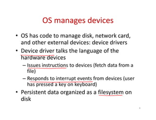 lecture1 details of operating system abraham silberchatz | PDF