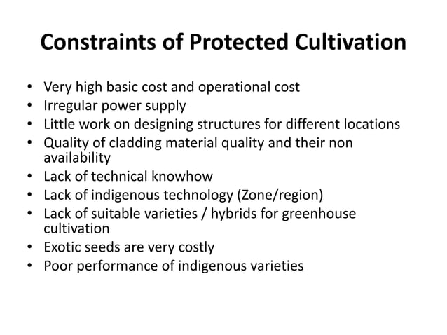 Protected cultivation and secondary agriculture.pptx | Agriculture ...