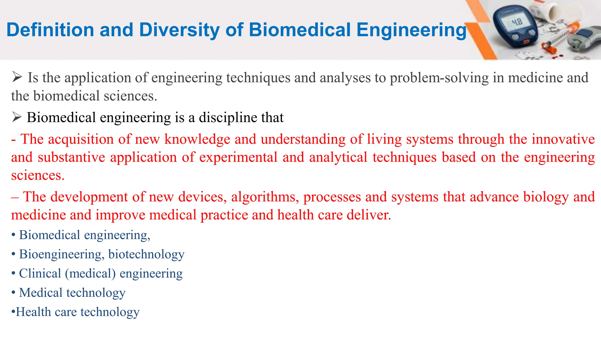 INTRODUCTION TO BIOMEDICAL ENGINEERING AND INSTRUMENTATION | PPT