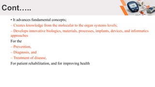 INTRODUCTION TO BIOMEDICAL ENGINEERING AND INSTRUMENTATION | PPT