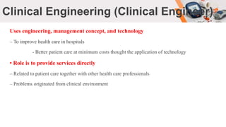 INTRODUCTION TO BIOMEDICAL ENGINEERING AND INSTRUMENTATION | PPT