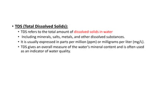IRRIGATION WATER QUALITY -PHYSICAL AND CHEMICAL PROPERTIES OF WATER | PPTX
