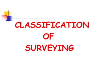 Introduction to Surveying and its classification | PDF