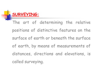 Introduction to Surveying and its classification | PDF