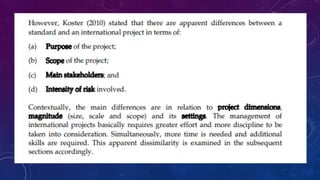 International Project Management - Core Concept and Theory of Projects ...