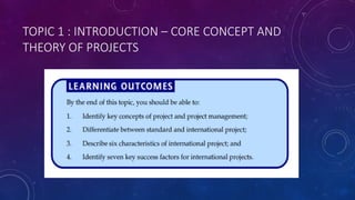 International Project Management - Core Concept and Theory of Projects ...