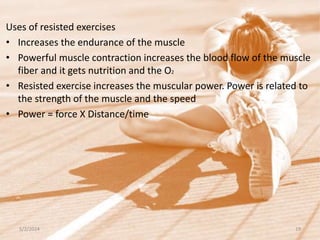 KINESIOLOGY LECTURE RELATED TO EXCERCISES | PPTX