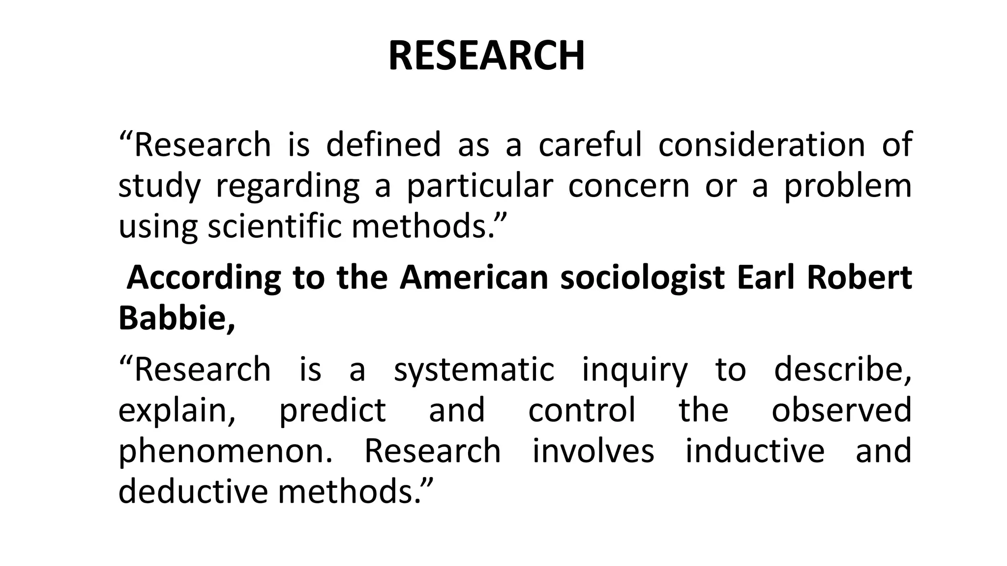 LECTURE research methodology and science | PPT