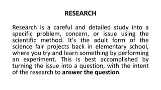 LECTURE research methodology and science | PPT