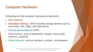 Computers History and Hardware/software. | PDF