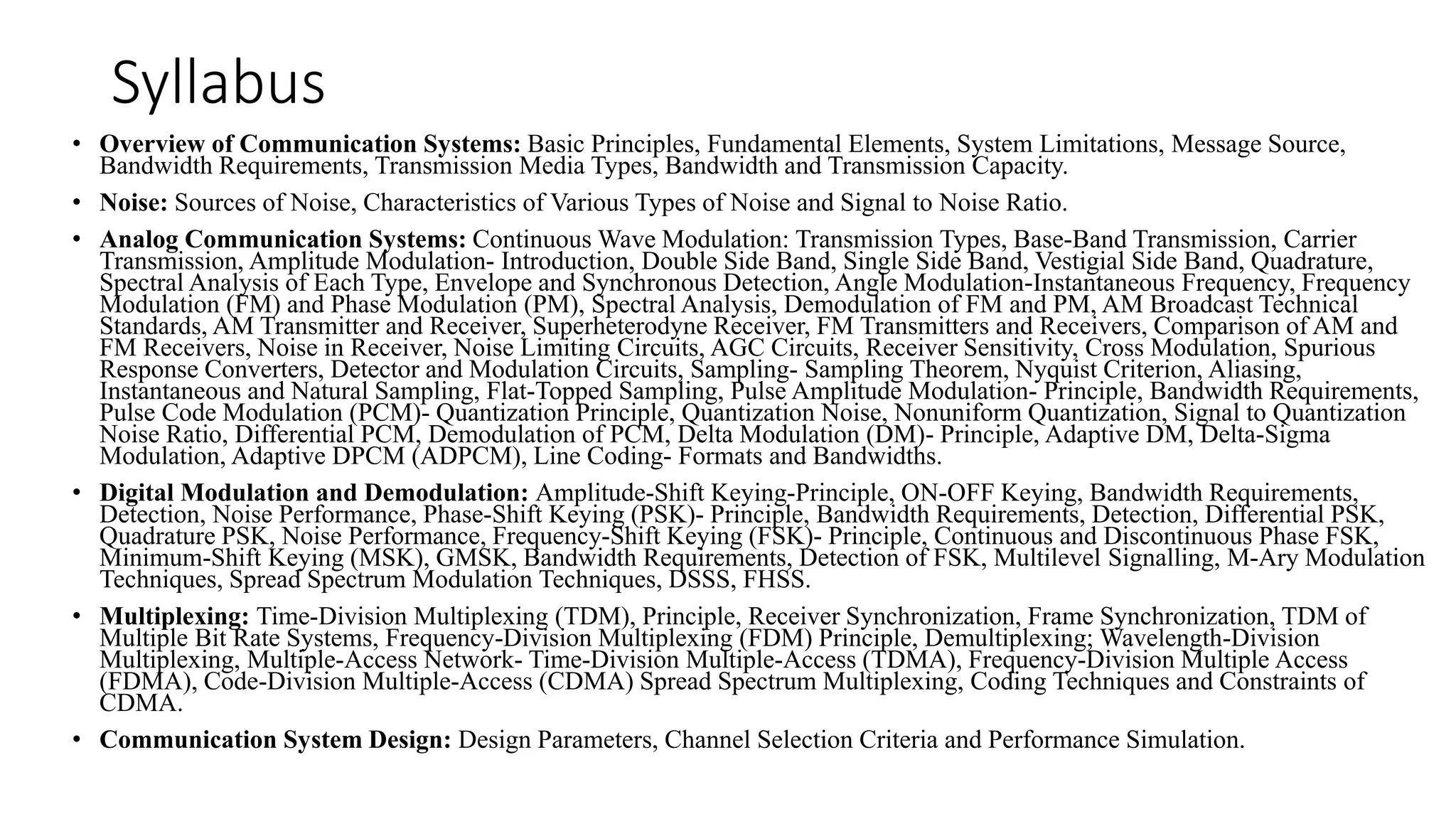 Communication Systems Lecture 1 Intro pdf. | PPT