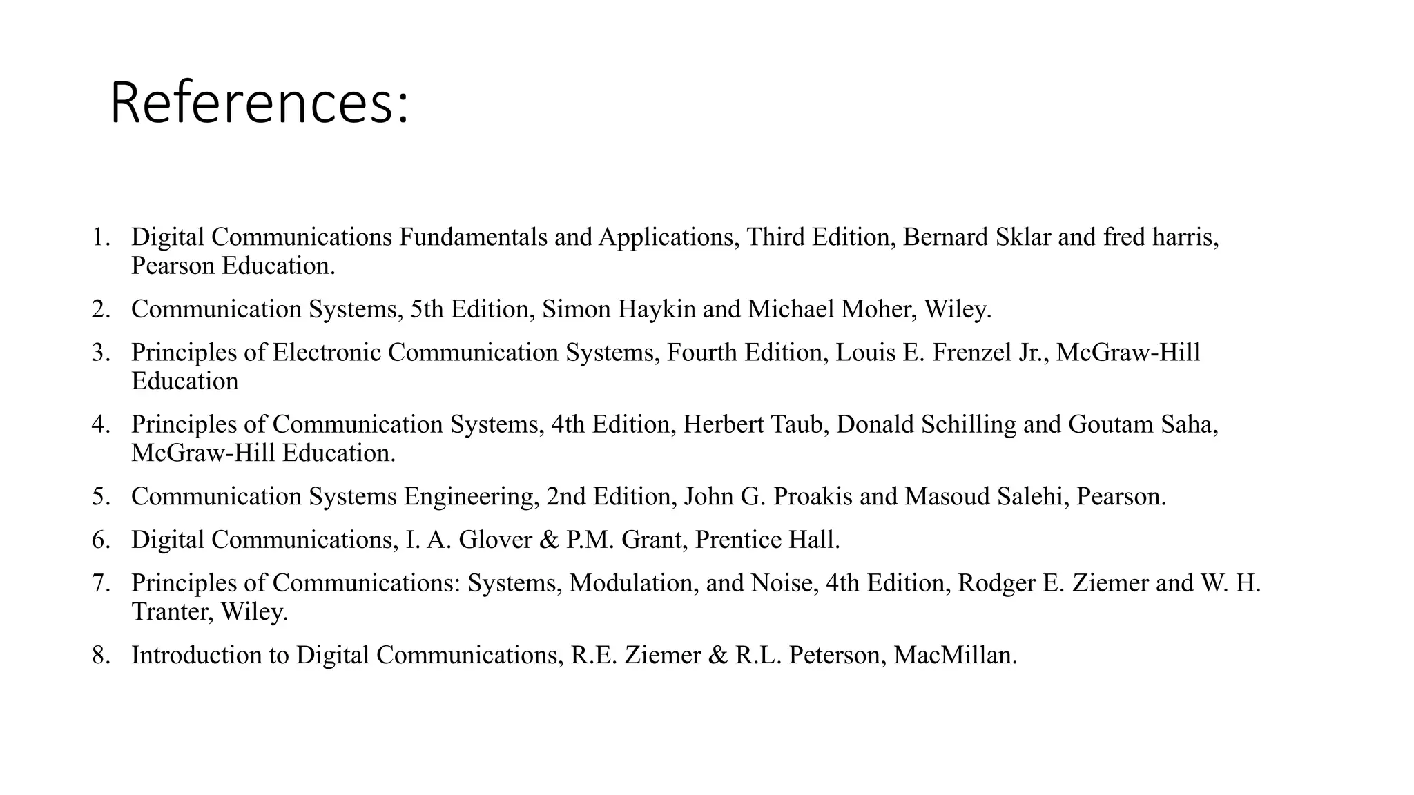 Communication Systems Lecture 1 Intro pdf. | PPT