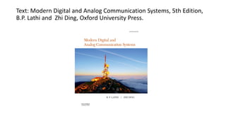 Communication Systems Lecture 1 Intro pdf. | PPT