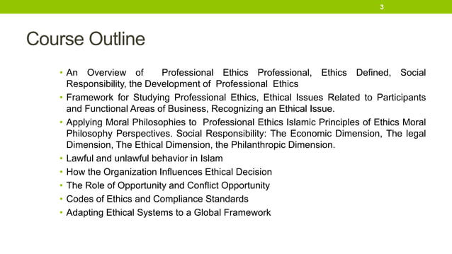 Professional Ethics Lecture 1 Khwaja Fareed UEIT | PPT