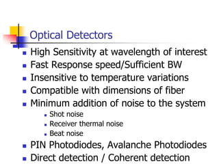 optical receivers for optical communciation system | PPT