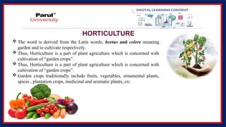 Introduction of horticulture. fundamental horticulture , b,sc ...