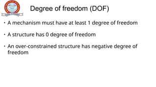 Mechanism Introduction, Degree of Freedom, Type | PPTX