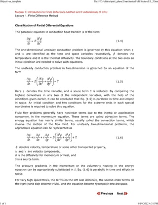 Concept of Computational Fluid Dynamics Material | PDF