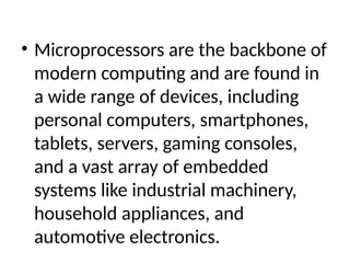 introduction to microprocessor and assembly language | PPTX