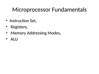 introduction to microprocessor and assembly language | PPTX