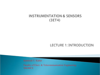 lecture1.ppt instrumentation and sensors | PPT | Physics | Science