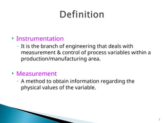 lecture1.ppt instrumentation and sensors | PPT | Physics | Science