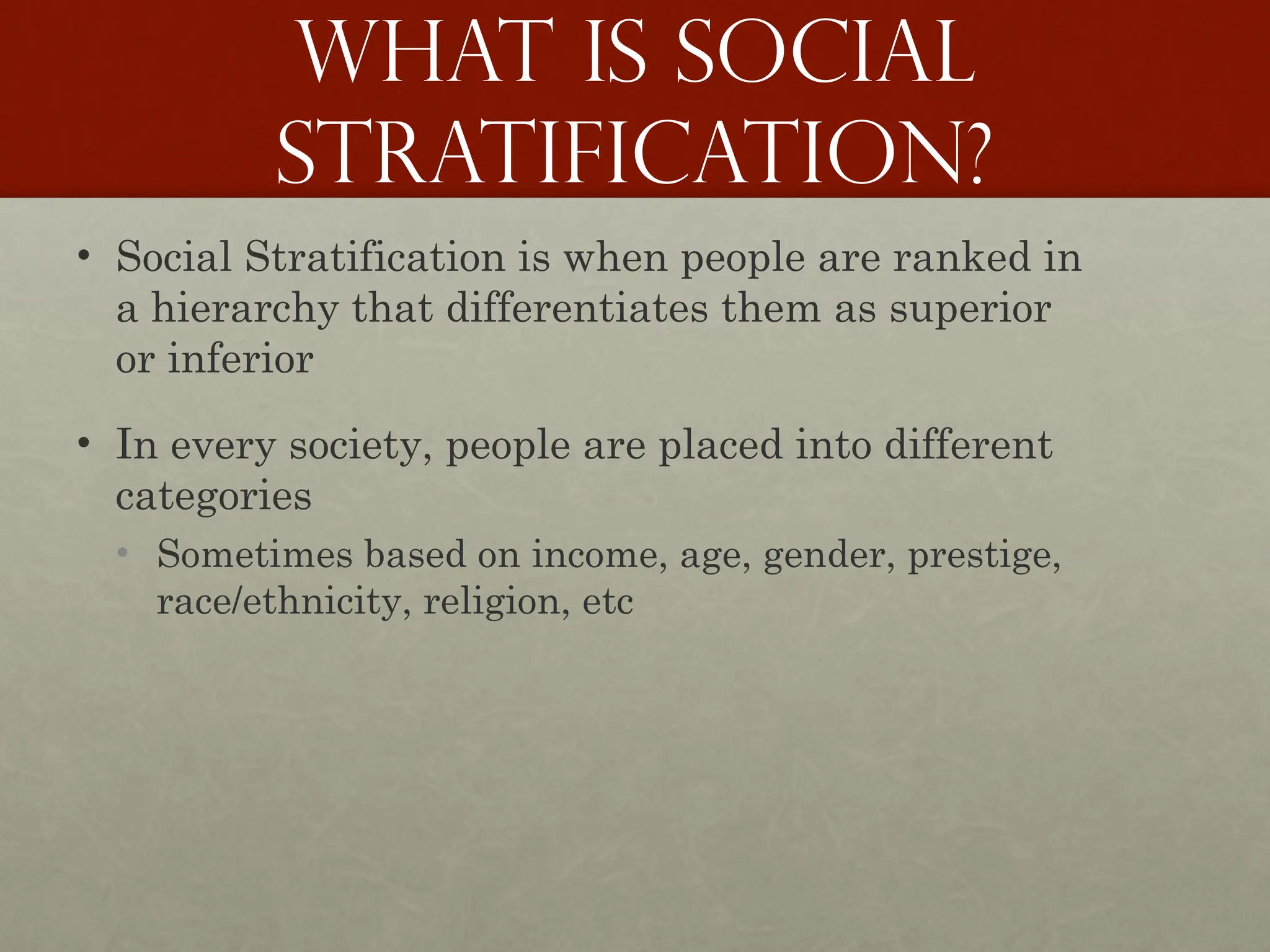 sociology - social stratification - learning about social topics | PPTX ...