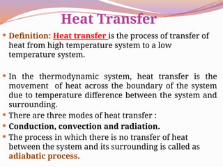 some basic mechanisms of concept of heat transfer | PPTX