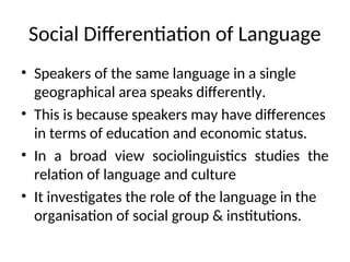 An introduction about language in the society | PPT