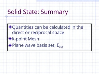Computational Chemistry: A DFT crash course | PPT