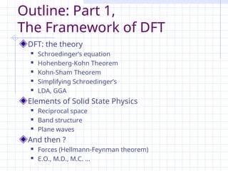 Computational Chemistry: A DFT crash course | PPT