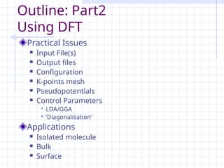 Computational Chemistry: A DFT crash course | PPT