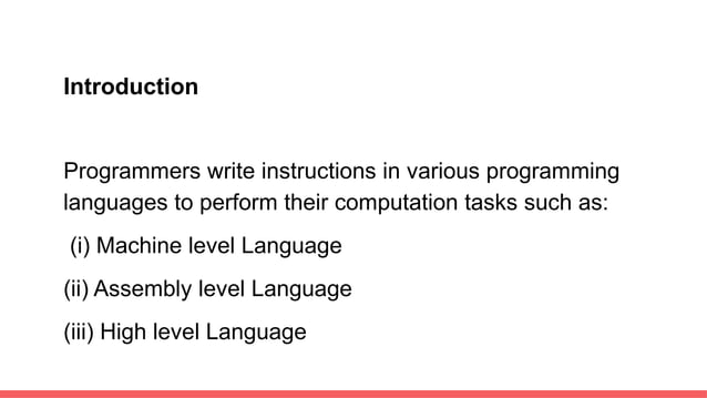 Object Oriented Programming In C Introduction Lecture 1pptx Programming Languages Computing