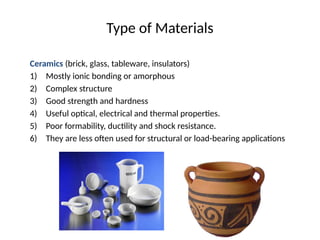 Introduction to Material Sciences, Lecture 1 | PPT