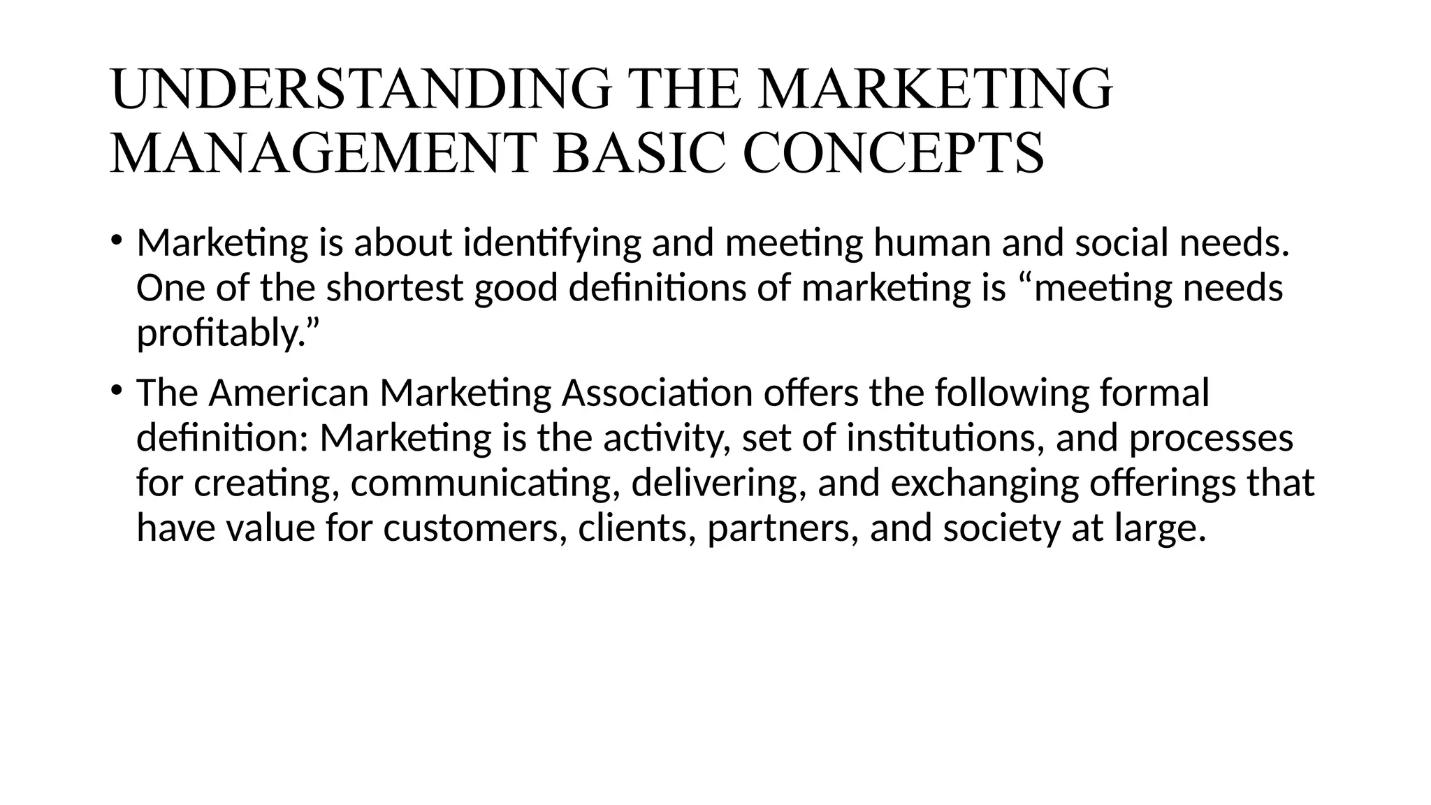 Lecture 1 of Marketing Management Full chapter no 1 | PPTX