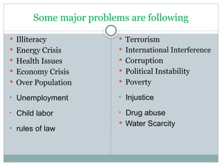 Major and key Problems of Pakistan’s Economy | PPT