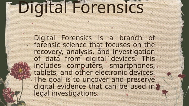 Different Forensic branches and its key functions | PPTX