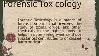 Different Forensic branches and its key functions | PPTX