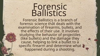 Different Forensic branches and its key functions | PPTX