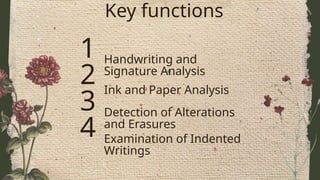 Different Forensic branches and its key functions | PPTX