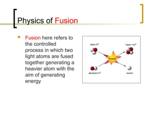 Lecture note in physics of fission and chemical fusion | PPT