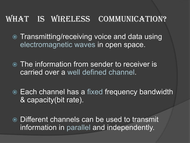 Introduction to wireless communication and concepts | PDF