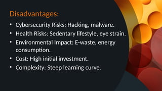 lecture 1.pptx computer Definition, Types, Advantages and disadvantages ...