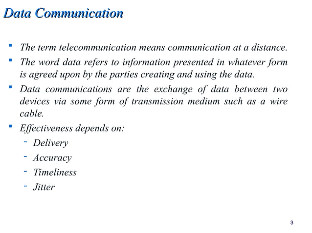 Chapter 1 Introduction To Datacommunication Ppt