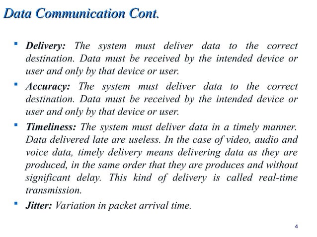 Chapter 1 Introduction To Datacommunication Ppt